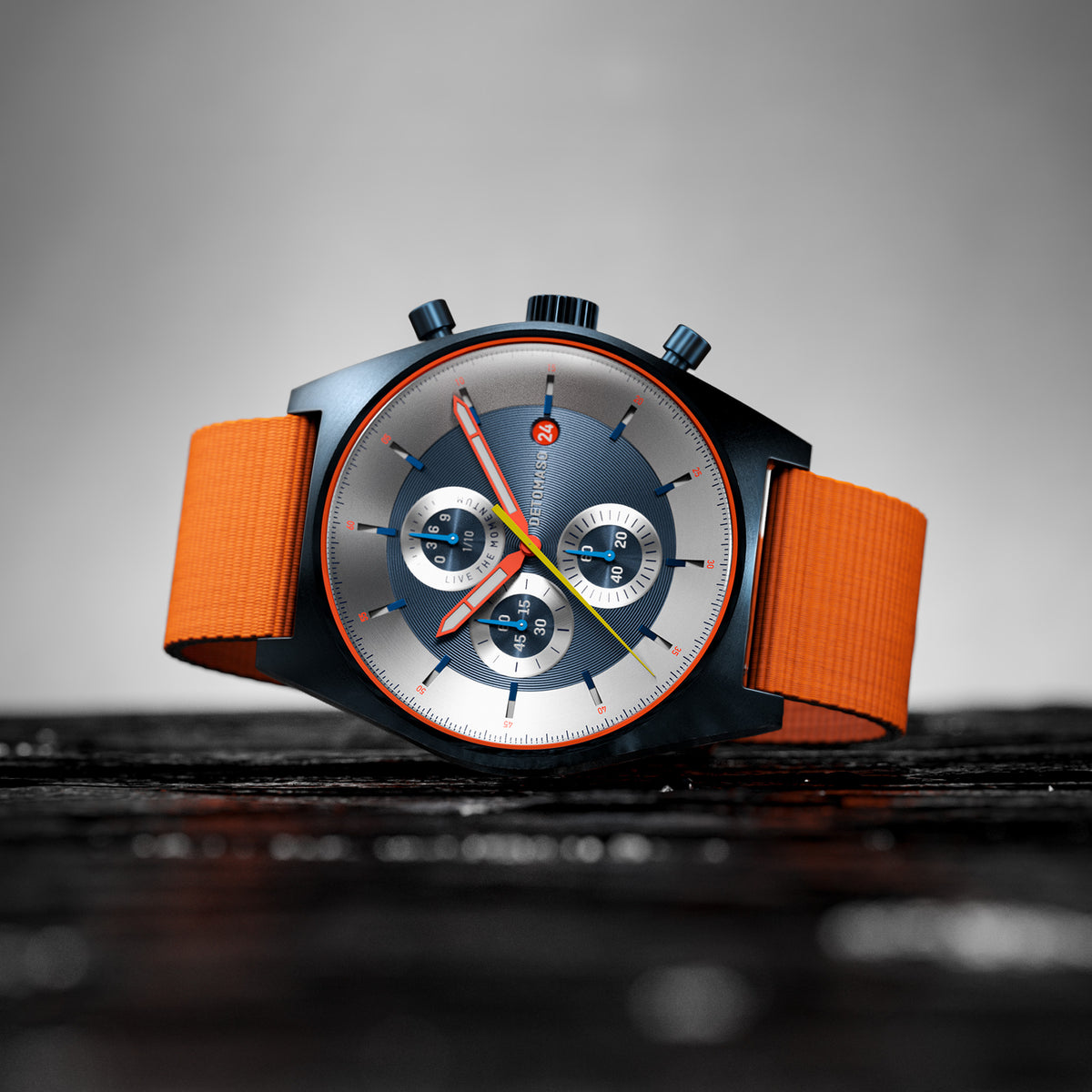 D10 CHRONOGRAPH LIMITED EDITION BLUE Ocean Plastic Orange Woven ...