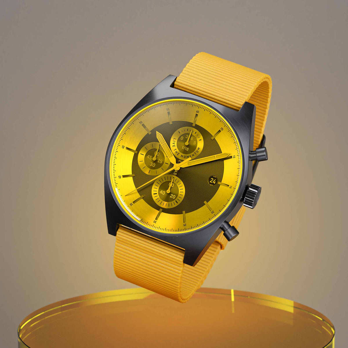 D10 CHRONOGRAPH COLORED GLASS LIMITED EDITION YELLOW Ocean Plastic ...
