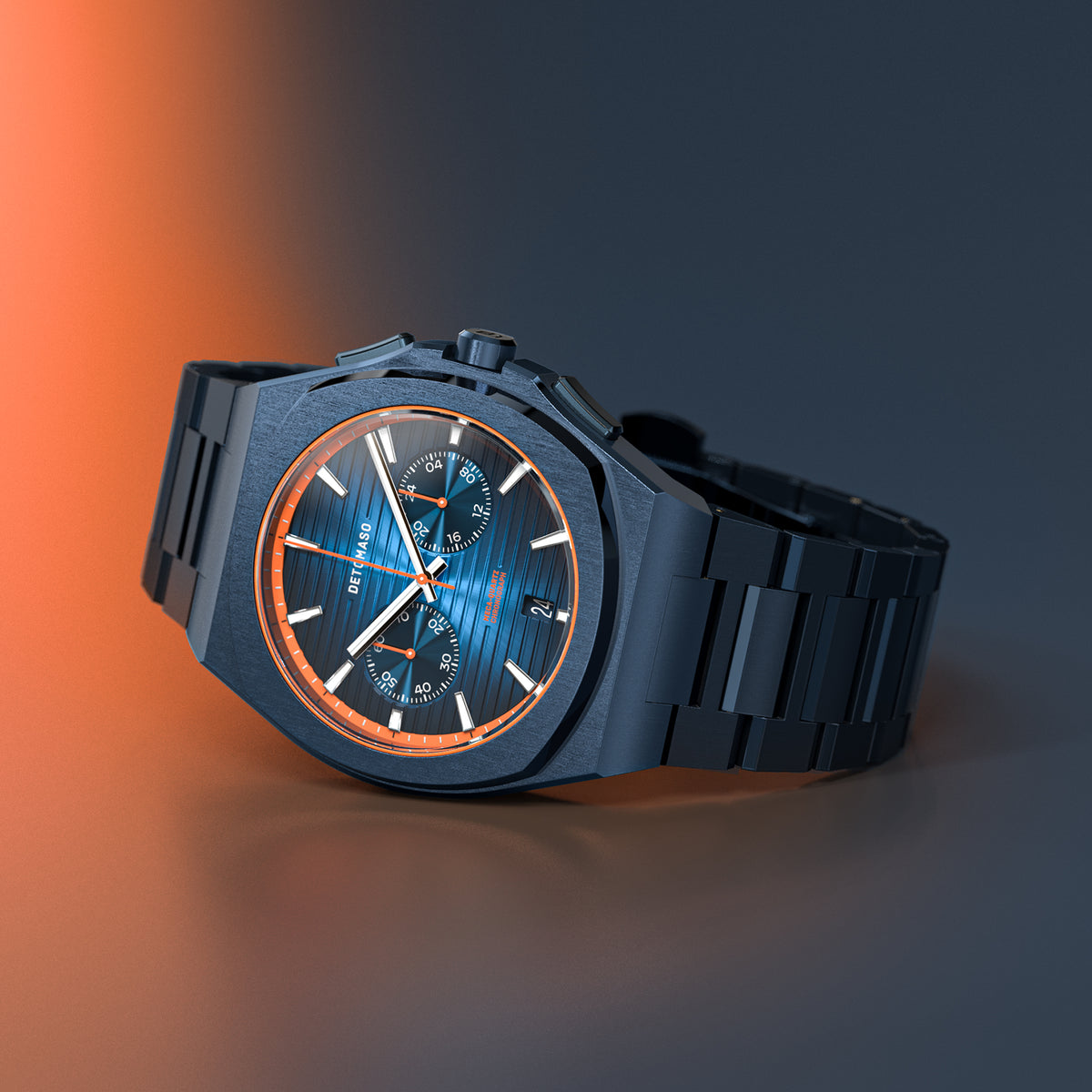 VOLTRE CHRONOGRAPH FIRST EDITION BLUE ORANGE Stainless steel Blue Matte ...