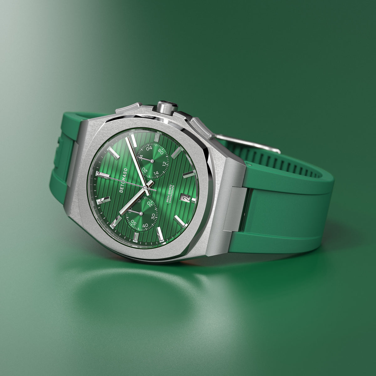 VOLTRE CHRONOGRAPH FIRST EDITION GREEN Retpu Green Matte – Detomaso Watches