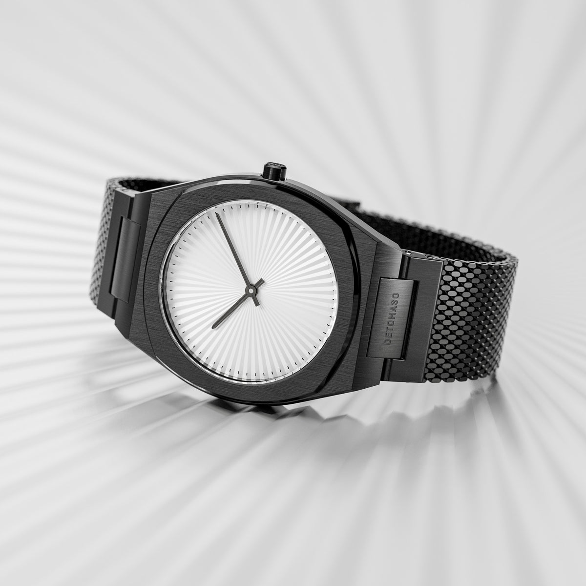 VOLTRE NOIR Mesh Black Matte Brushed – Detomaso Watches
