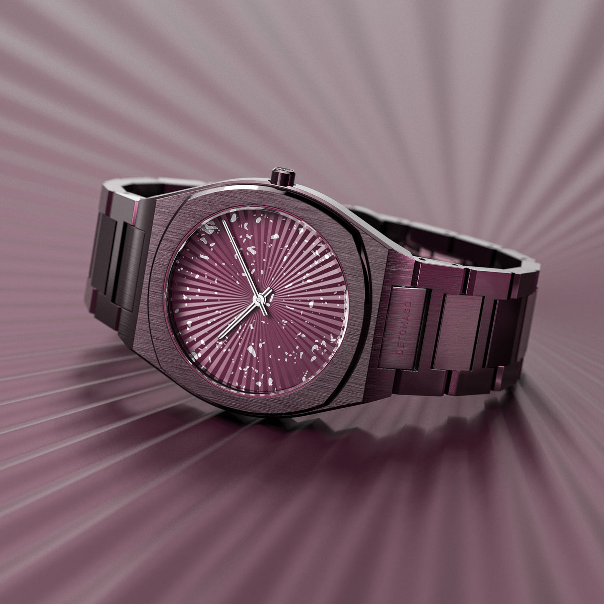 VOLTRE BURGUNDY BURST Stainless steel Burgundy Matte Brushed – Detomaso ...